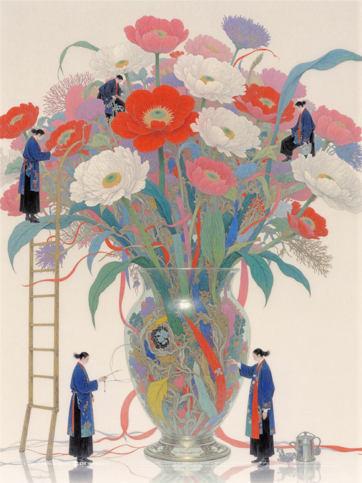 《瓶装花季图》By SD | liblib And Lora_北邦-站酷ZCOOL