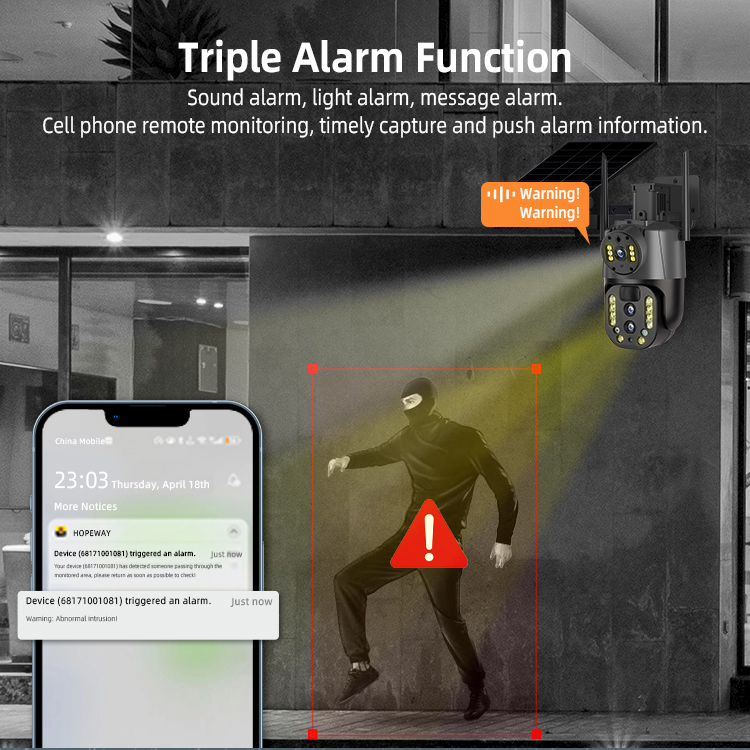 4G枪摇三目监控摄像头_CtrlAlt周-站酷ZCOOL