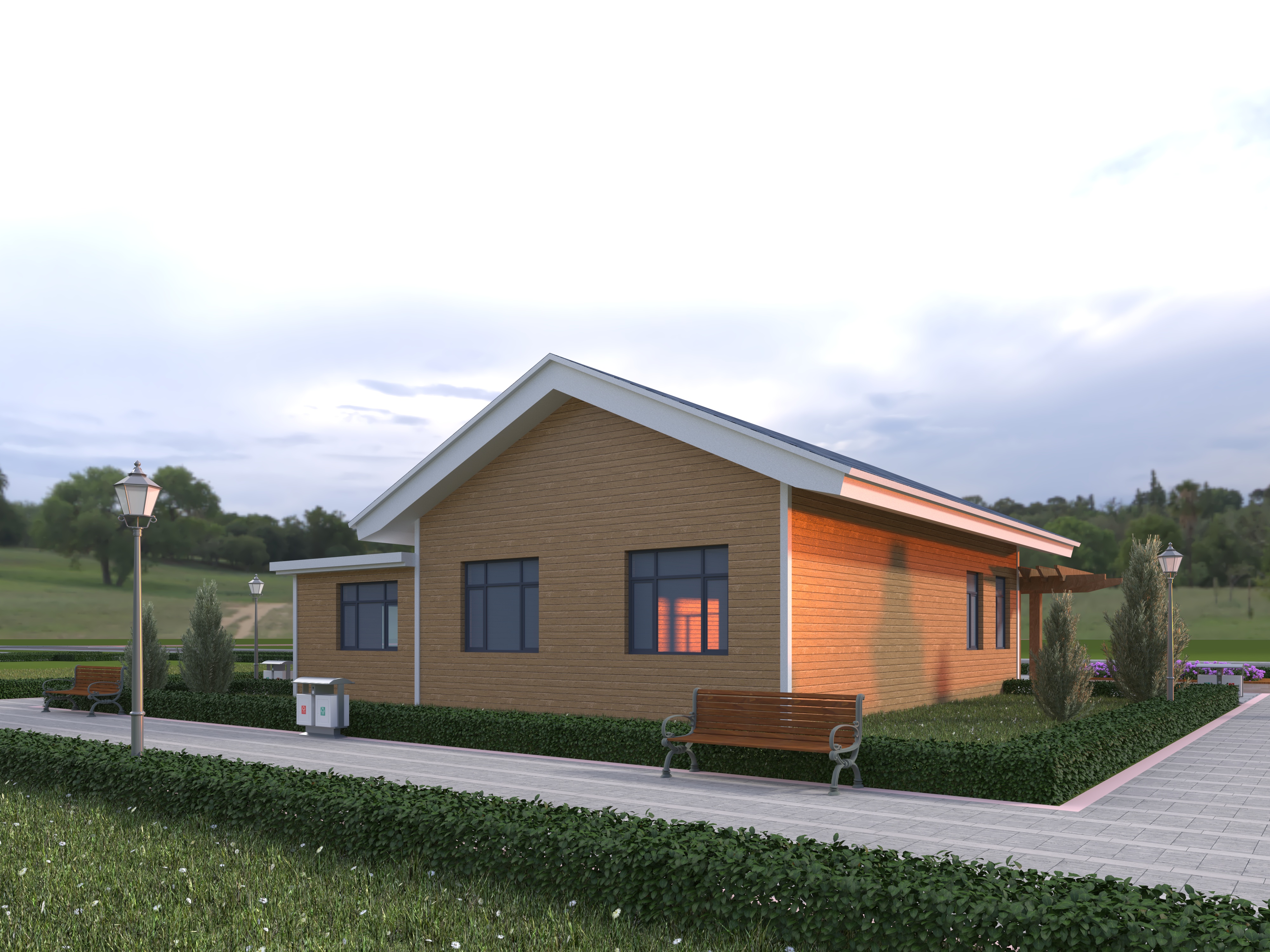 3dmax+vr户外渲染走一波_渔家湾的黄昏-站酷ZCOOL