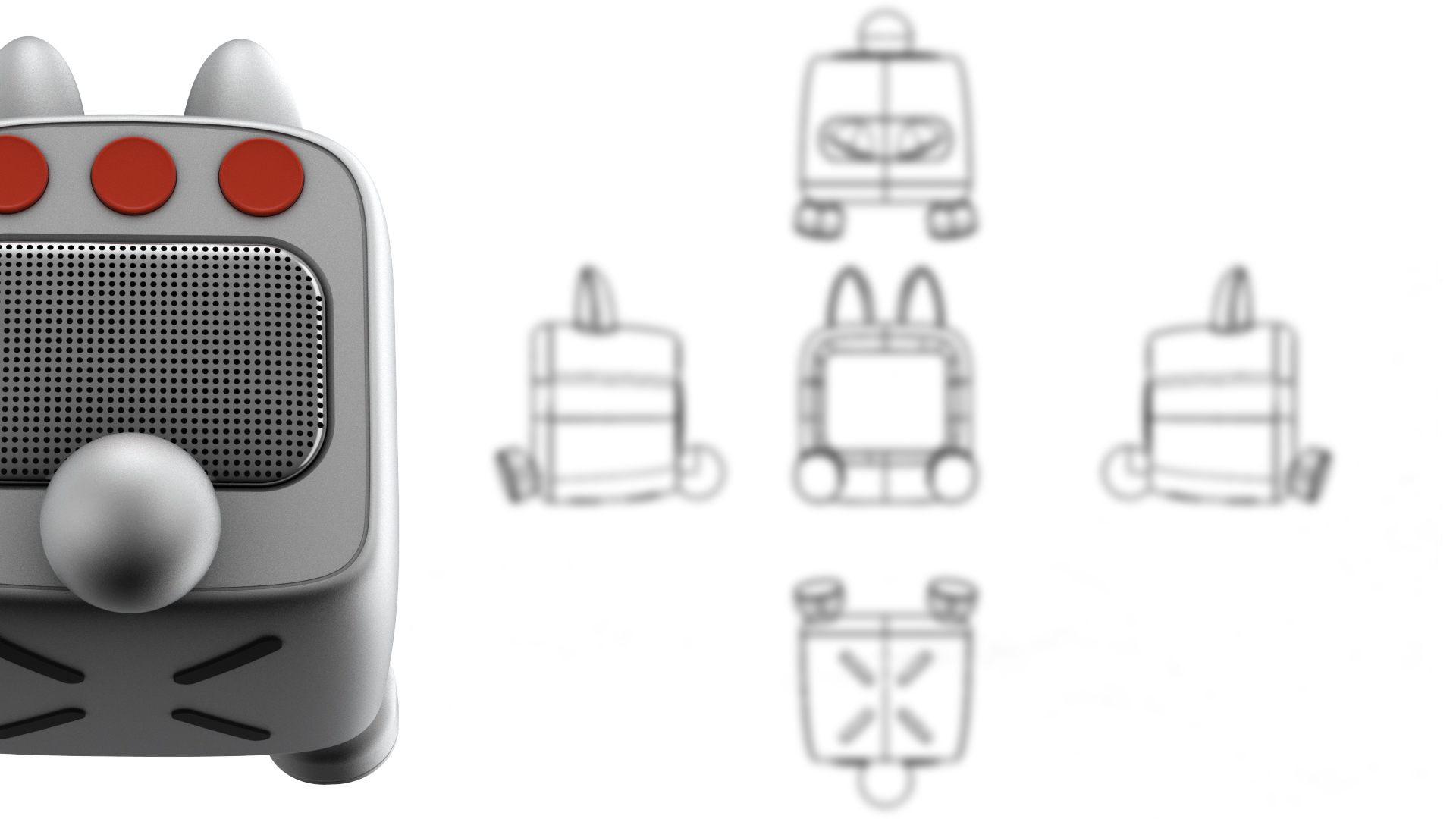 EASON WANG | 桌面机器人外观设计_王意煊Eason-站酷ZCOOL