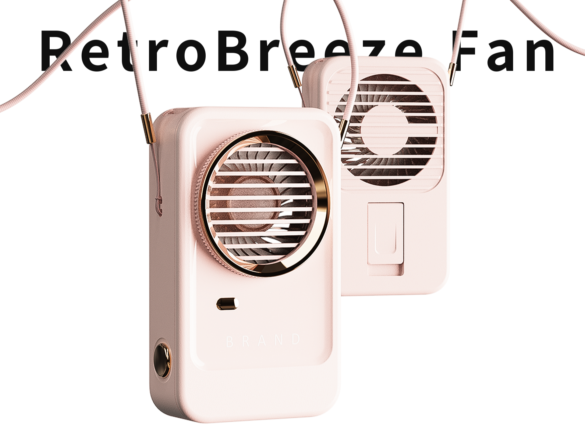 RetroBreeze Fan 复古挂脖风扇_DSone-站酷ZCOOL