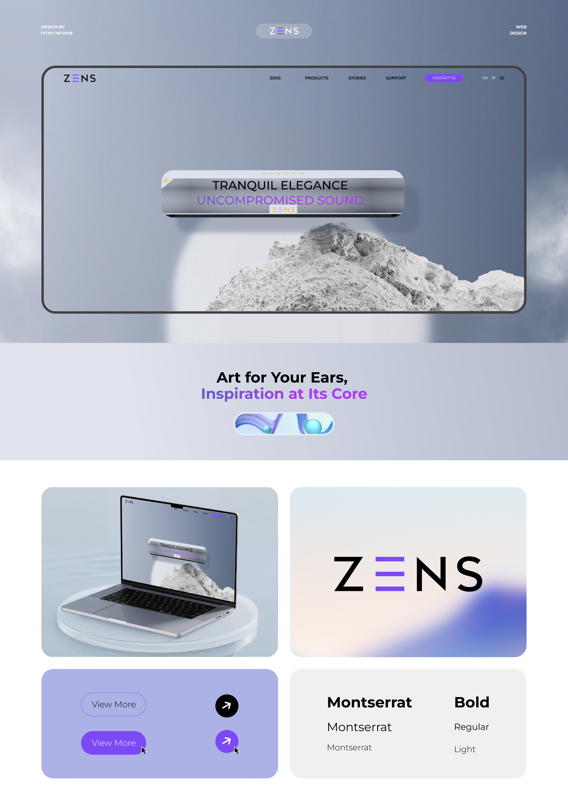 「极简慕枫」-网页设计- zensbuds_极简慕枫_Gawain-站酷ZCOOL