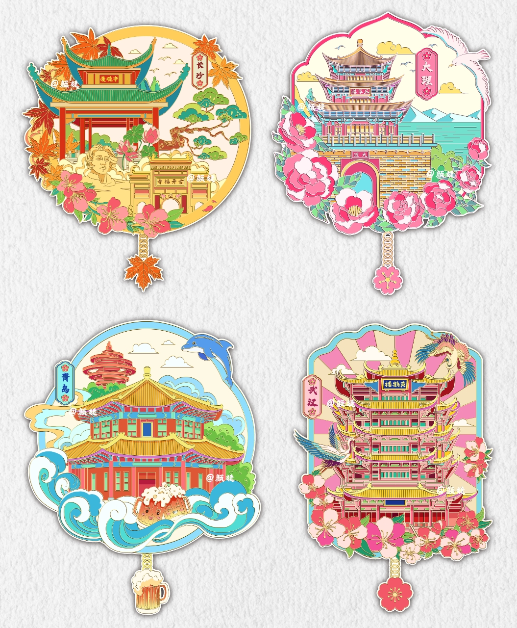 文创设计|系列冰箱贴_颜捷-站酷ZCOOL