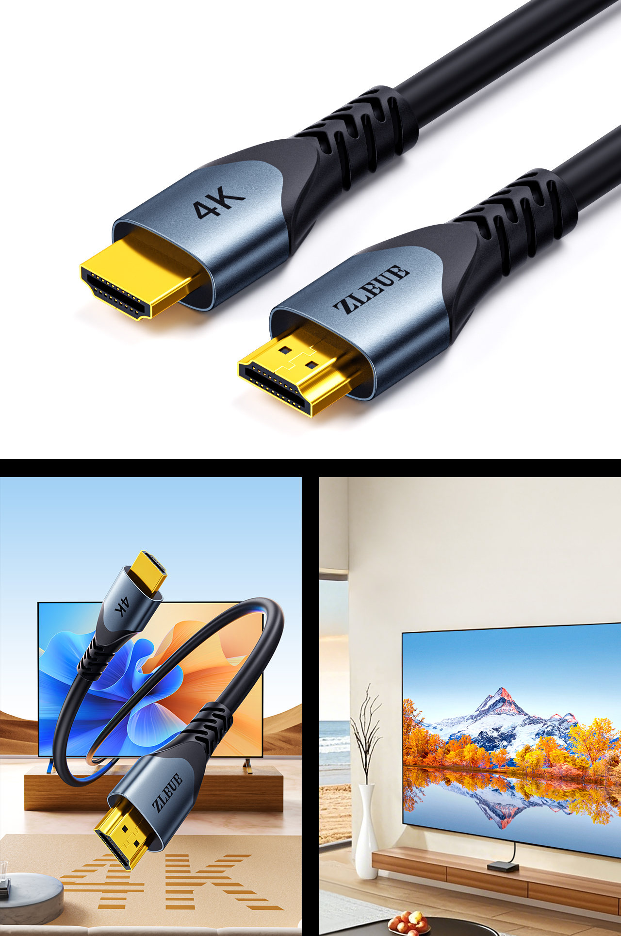 HDMI 2.0高清线丨铝合金款_水底月-站酷ZCOOL