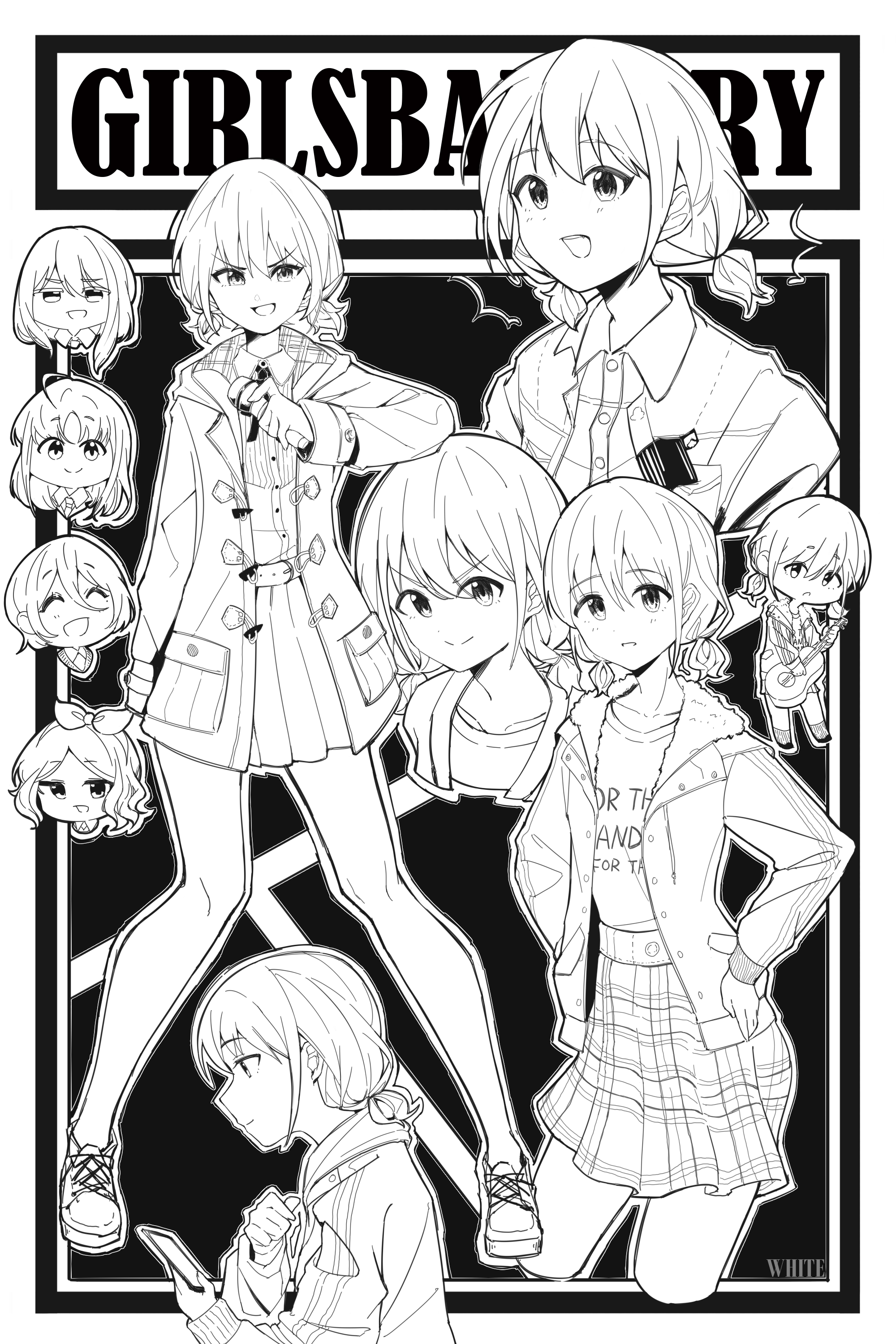 girls band cry 同人插画 井芹仁菜_深白WHITE-站酷ZCOOL