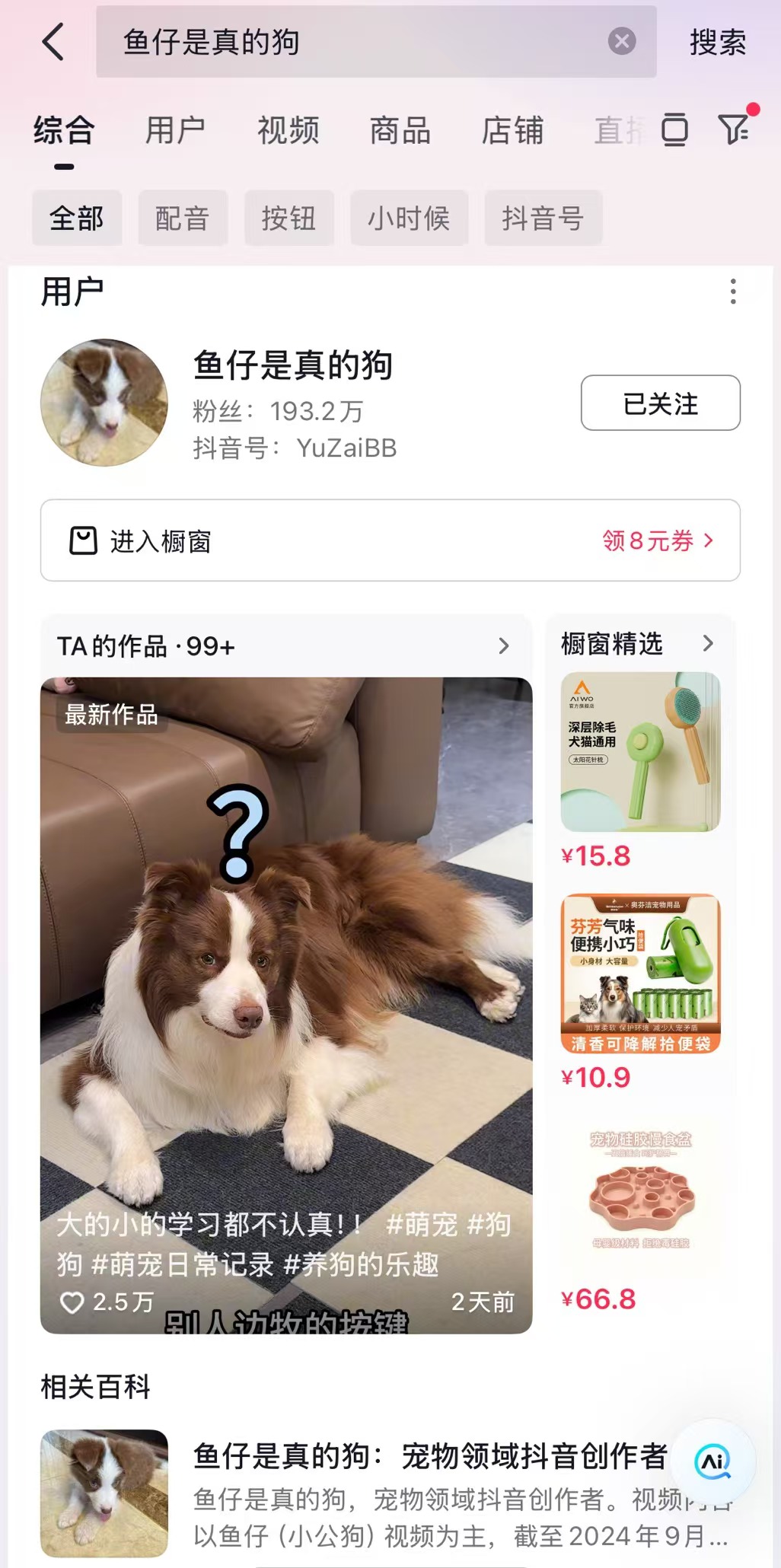 抖店达人账号（200万粉丝萌宠网红）_YooKibox-站酷ZCOOL