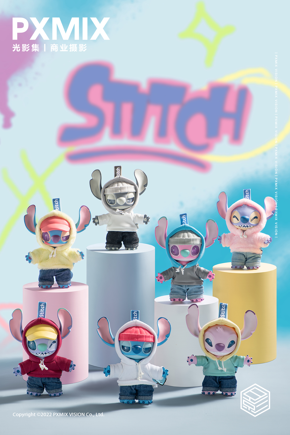 潮玩摄影丨名创优品史迪奇GenZ街头系列 x 光影集PXMIX_光影集-站酷ZCOOL