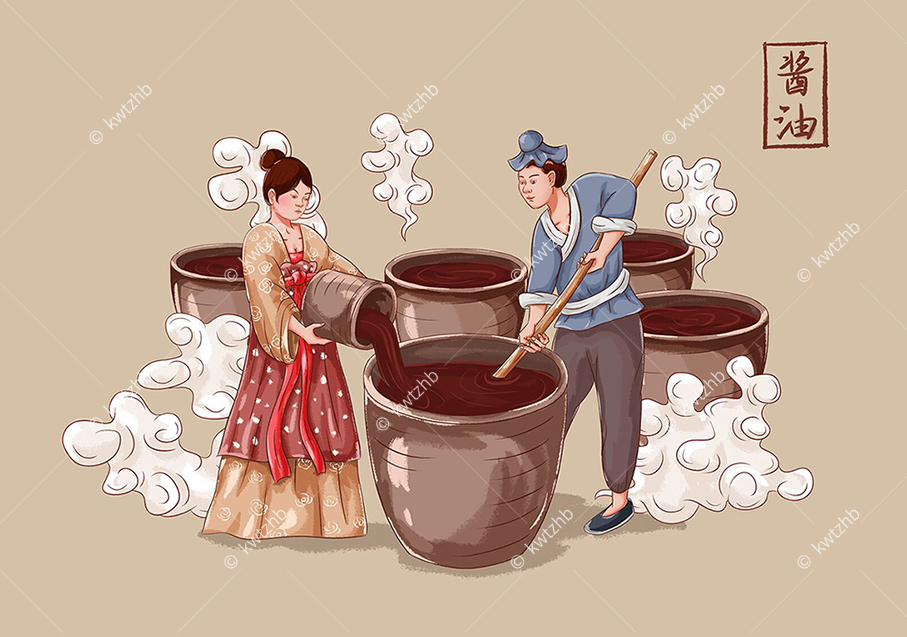 传统酱油制作工艺图_kwtzhb-站酷ZCOOL