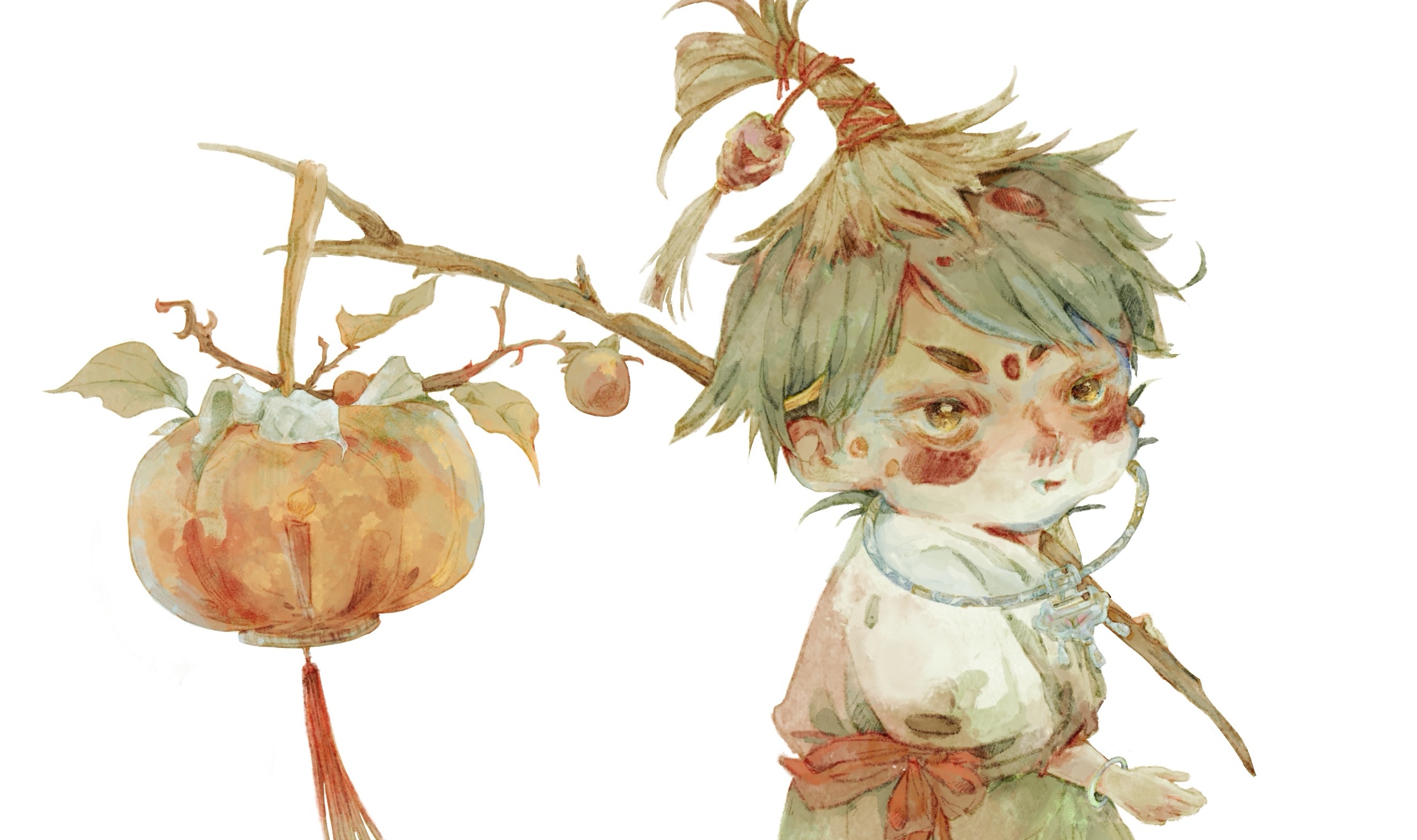 中国古代妖怪-提灯童子_酉时鱼鱼-站酷ZCOOL