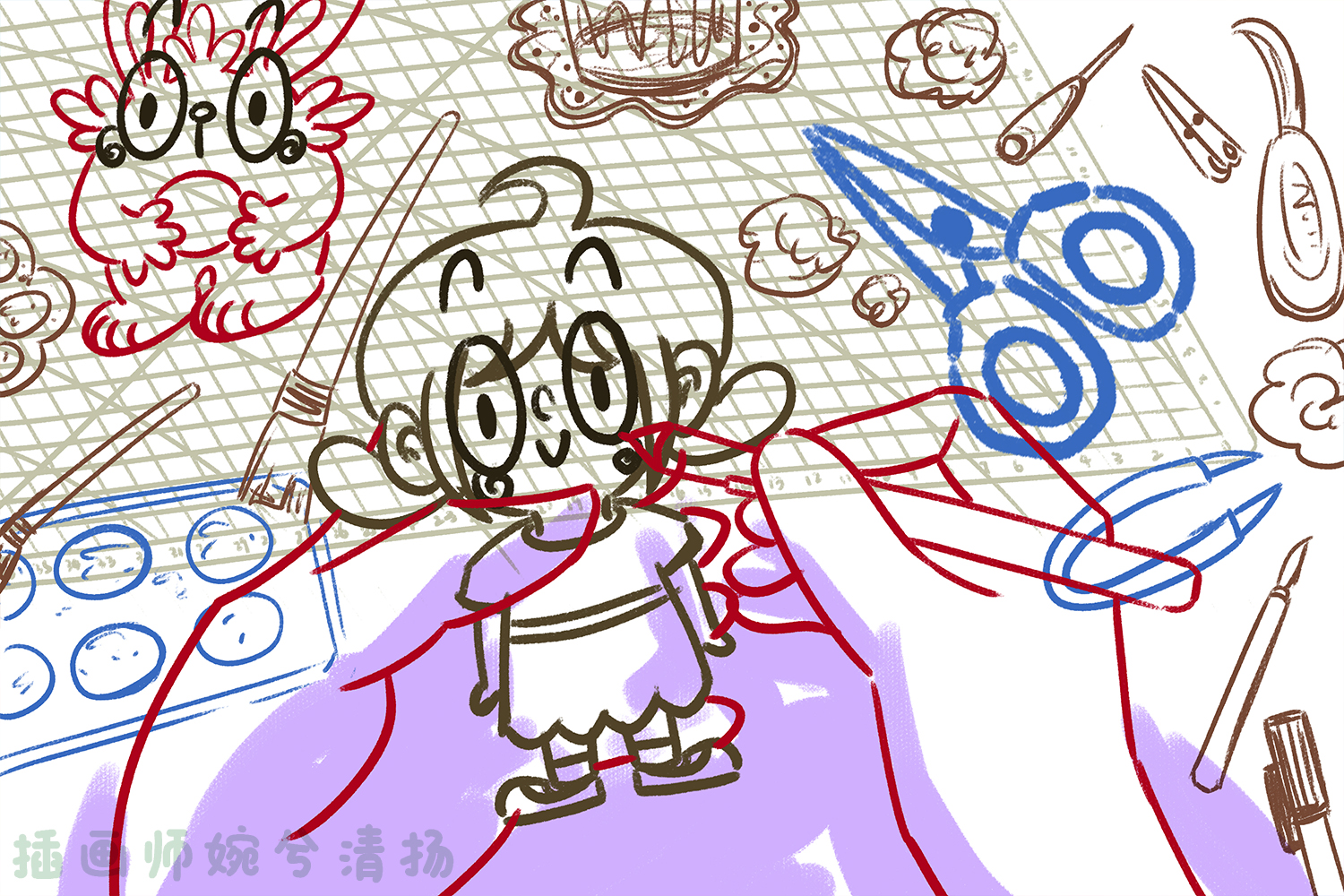 手工制作手办女孩玩偶_婉兮清扬wxqy-站酷ZCOOL