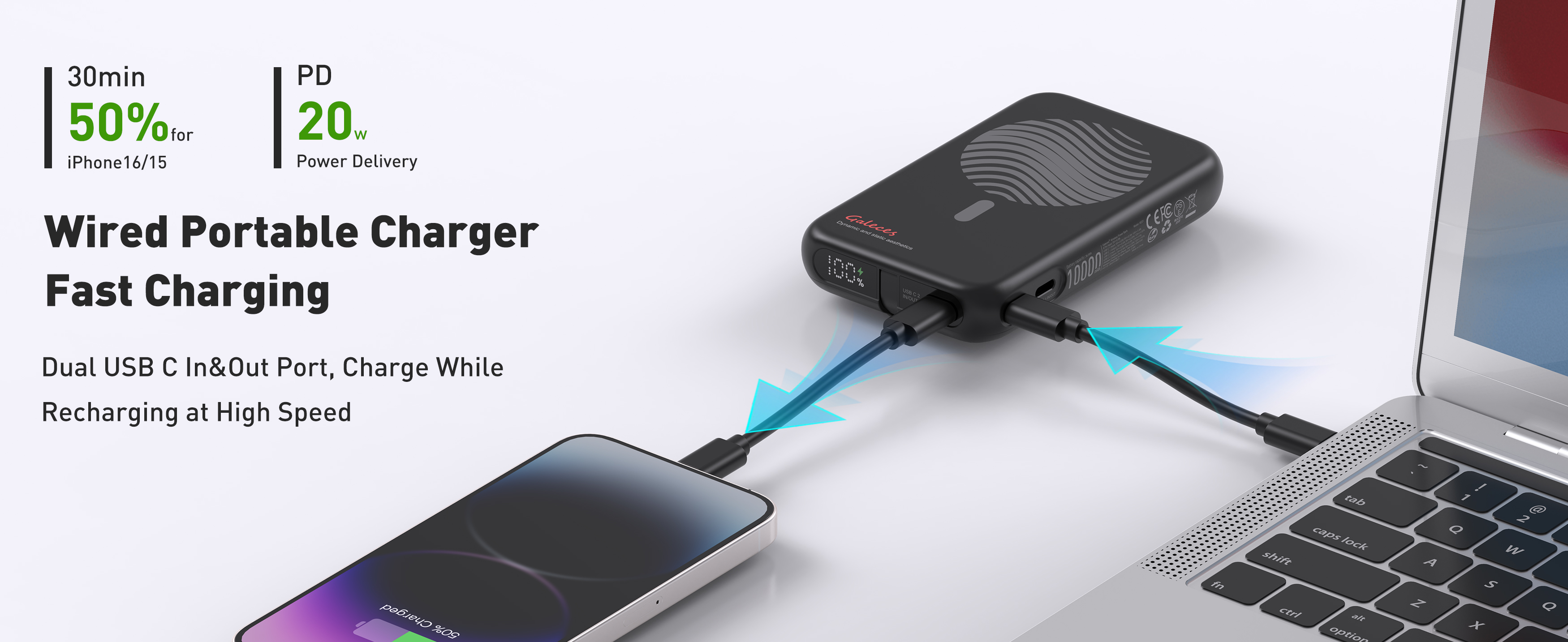 亚马逊 充电宝渲染 磁吸无线充 AE01_澜晨-站酷ZCOOL