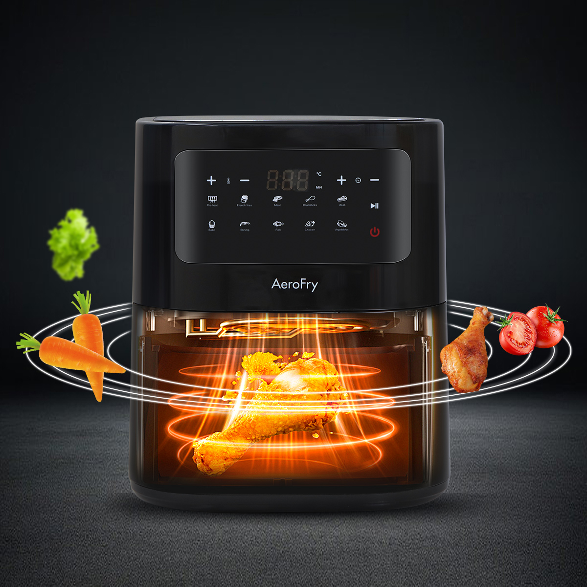 空气炸锅 4.5L空气炸锅外贸主图_摄影师Funny-站酷ZCOOL