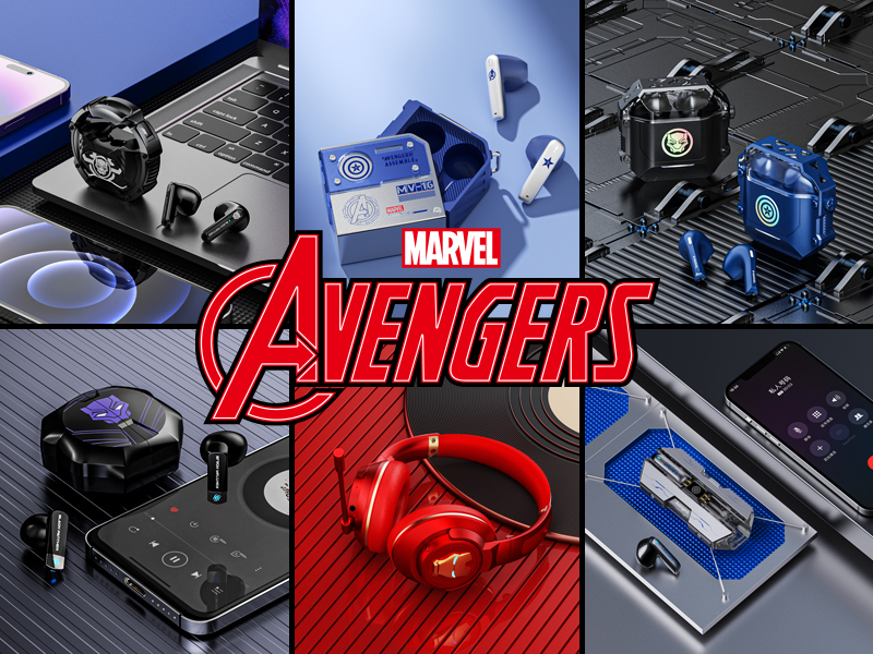 一组漫威蓝牙耳机渲染图_TOM日记-站酷ZCOOL