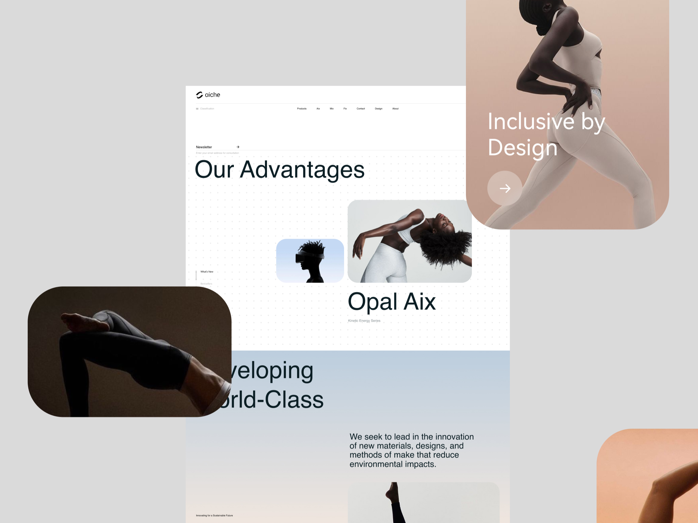 aiche 运动服饰运动品牌官网*海外独立站_313号视觉科技-站酷ZCOOL