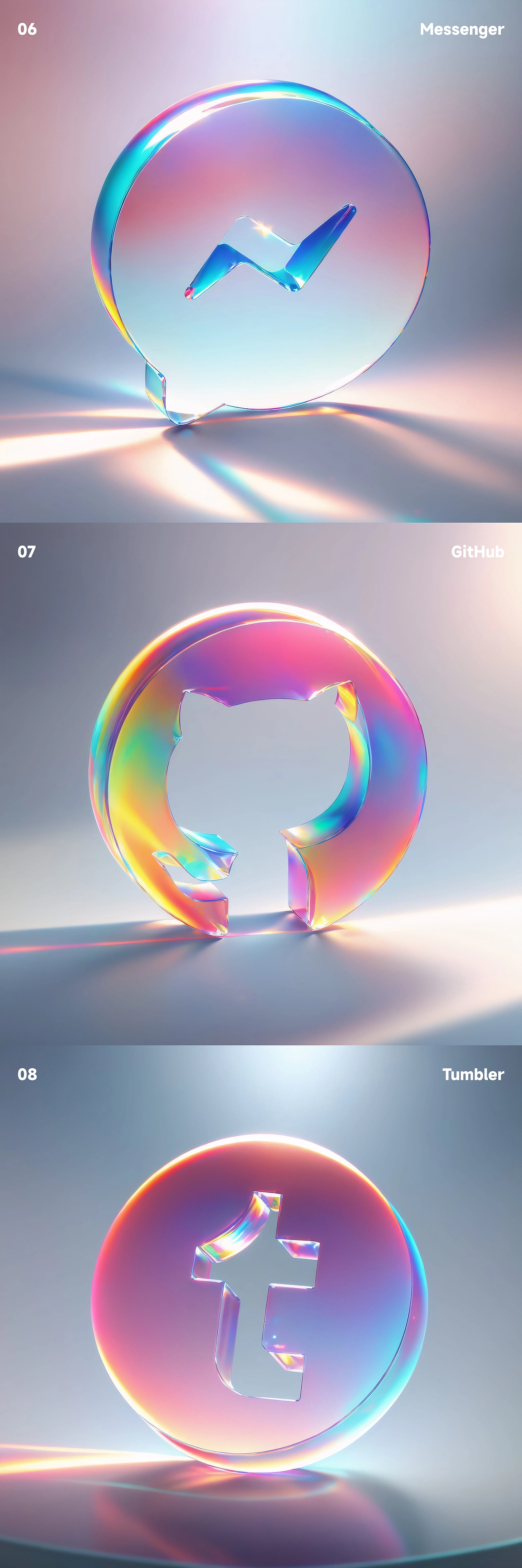 镭射炫彩玻璃图标_AIGC_放羊星星的孩子-站酷ZCOOL