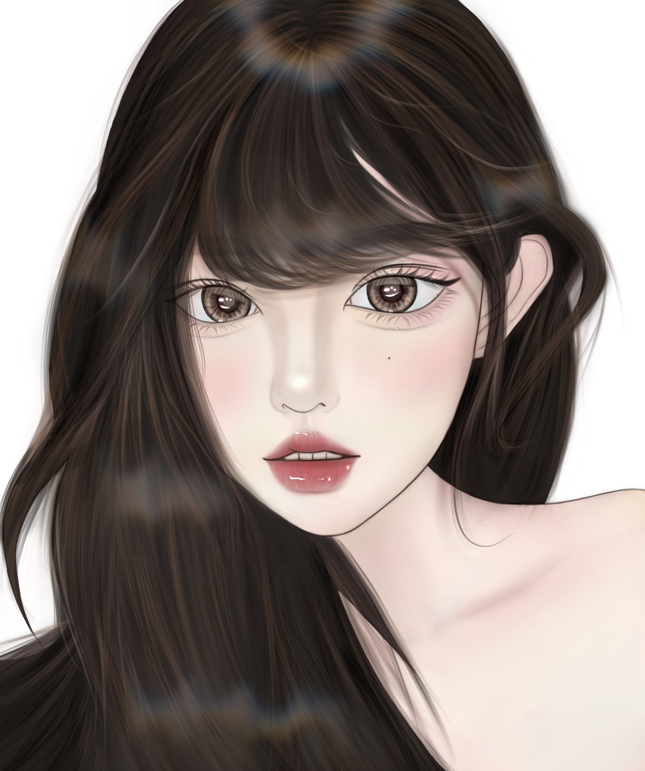 半厚涂女生头像_D乐111-站酷ZCOOL