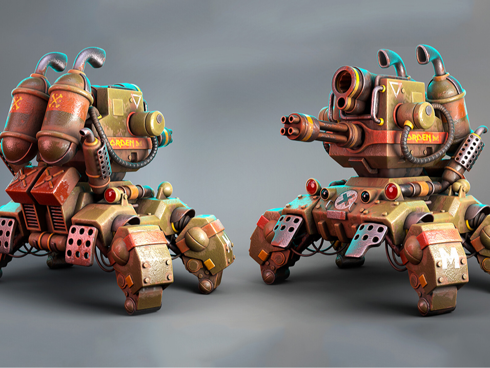 3dmax-机甲坦克模型制作教程。3dmax建模基础教程_Alan安澜-站酷ZCOOL