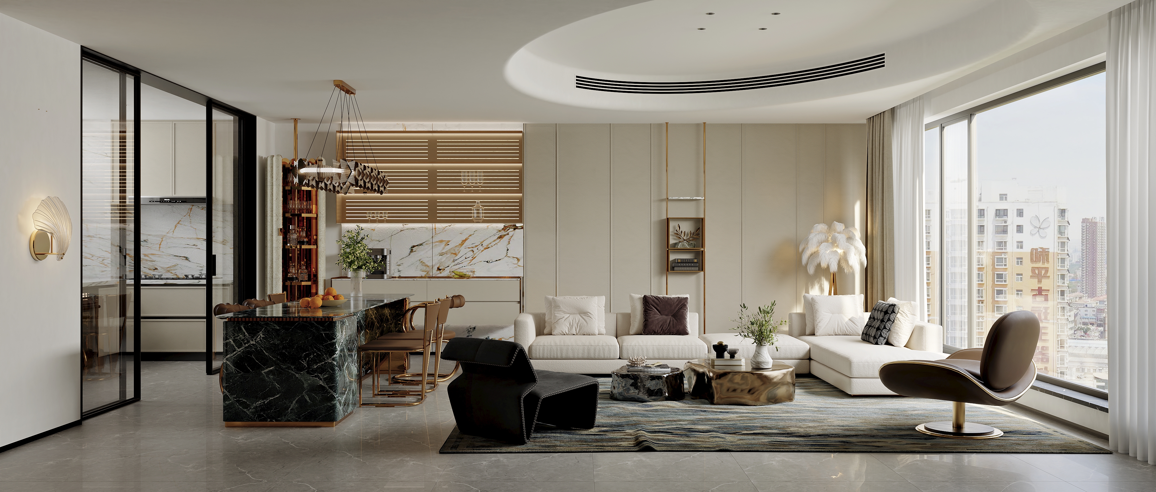 现代轻奢客餐厅_小小堡o-站酷ZCOOL