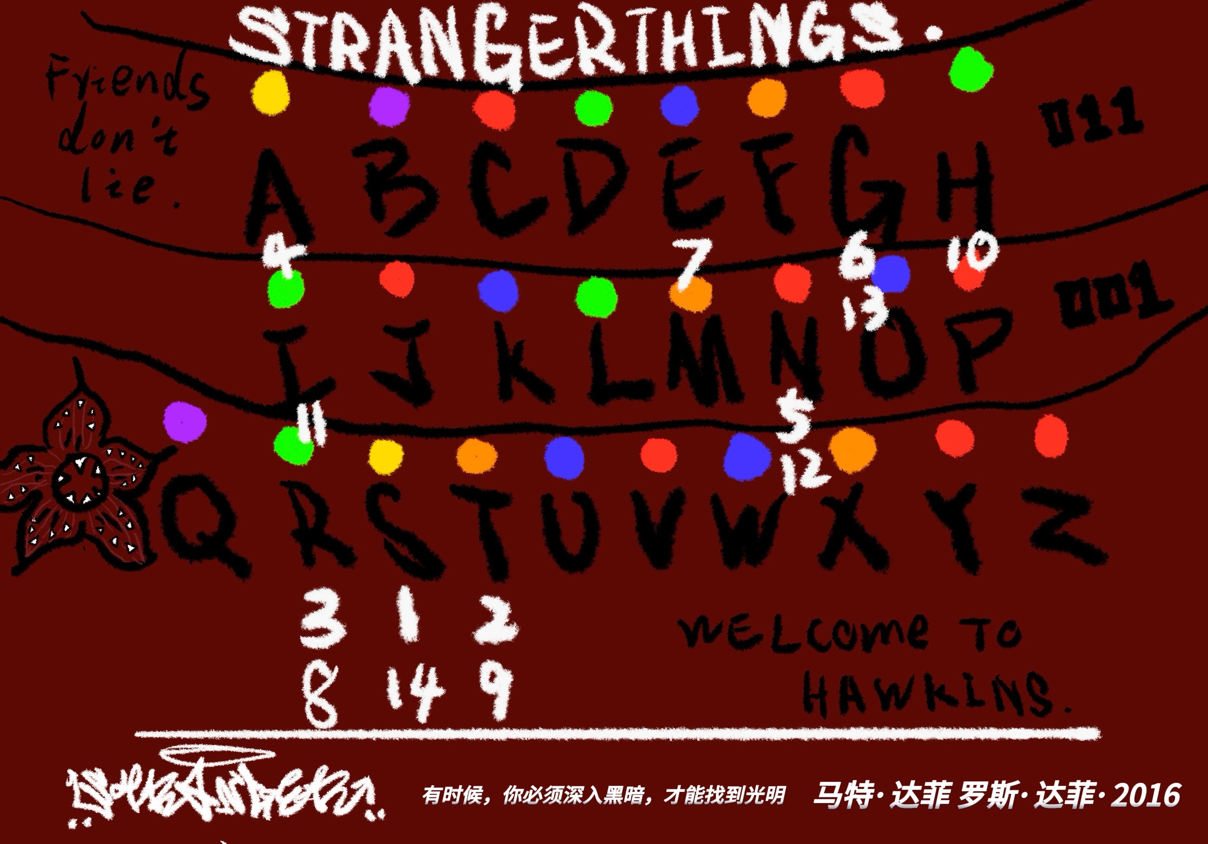 怪奇物语涂鸦海报_Z994865097-站酷ZCOOL