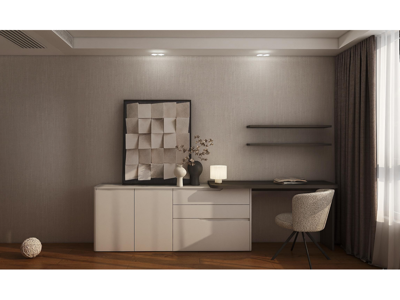 【室内设计】简约风格，记录180㎡户型设计思路_老北子-站酷ZCOOL