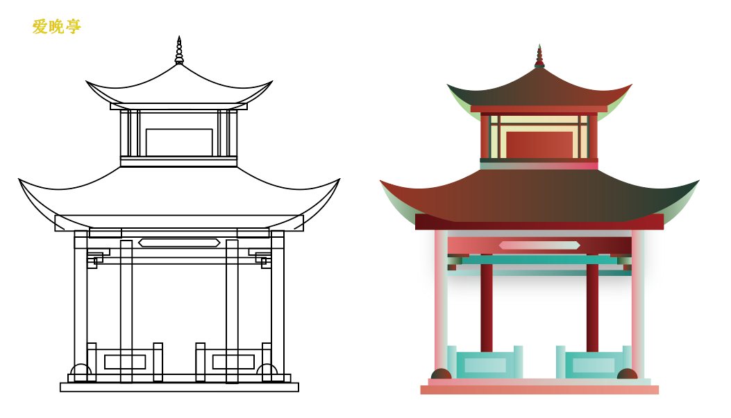 建筑物矢量图插画 day2_财乐乐乐乐-站酷ZCOOL