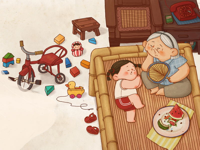 姥姥和我_siyumomo-站酷ZCOOL