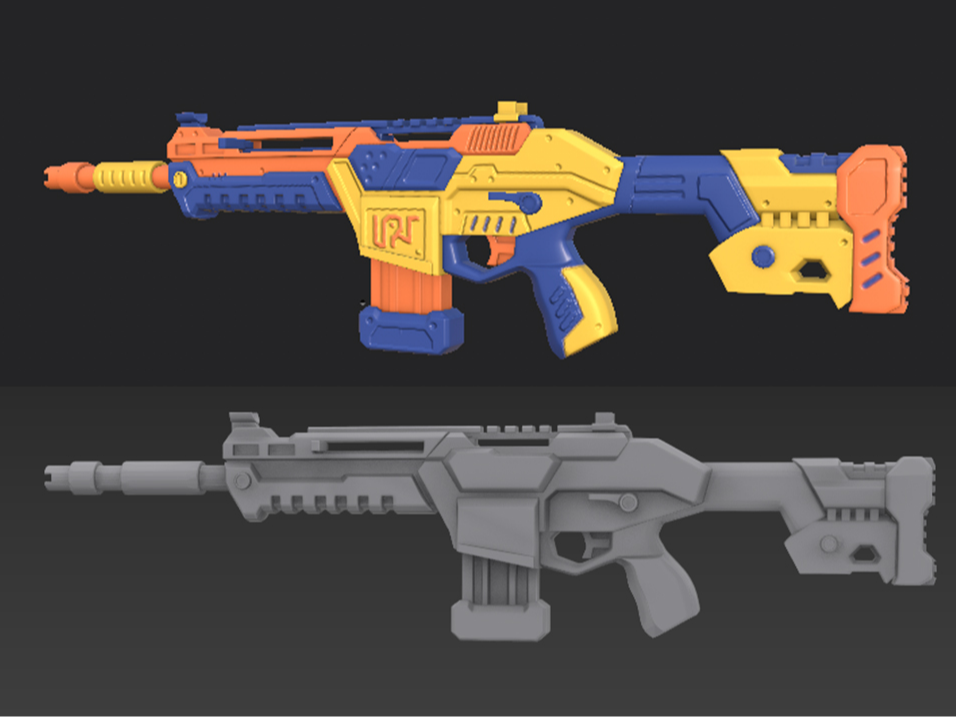 【3dmax武器建模】卡通步枪枪械模型制作教程。_Alan安澜-站酷ZCOOL