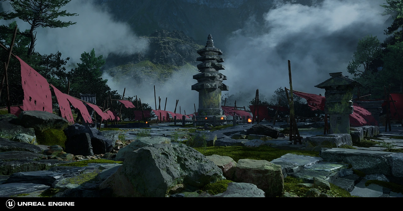 【UE5】虚幻5 单帧场景练习_丙申mask-站酷ZCOOL