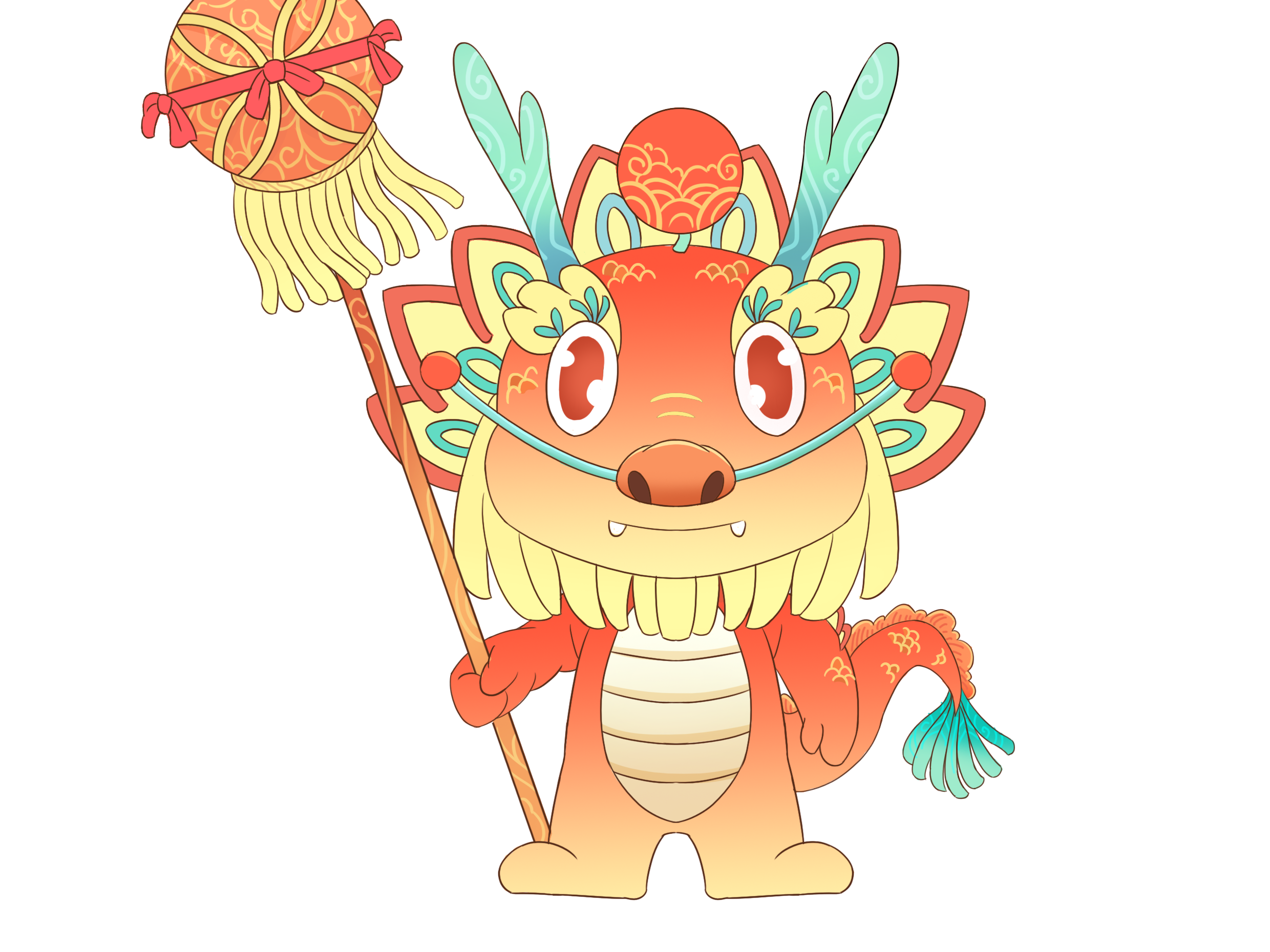 Q版小龙IP三视图_睡个好觉QAQ-站酷ZCOOL