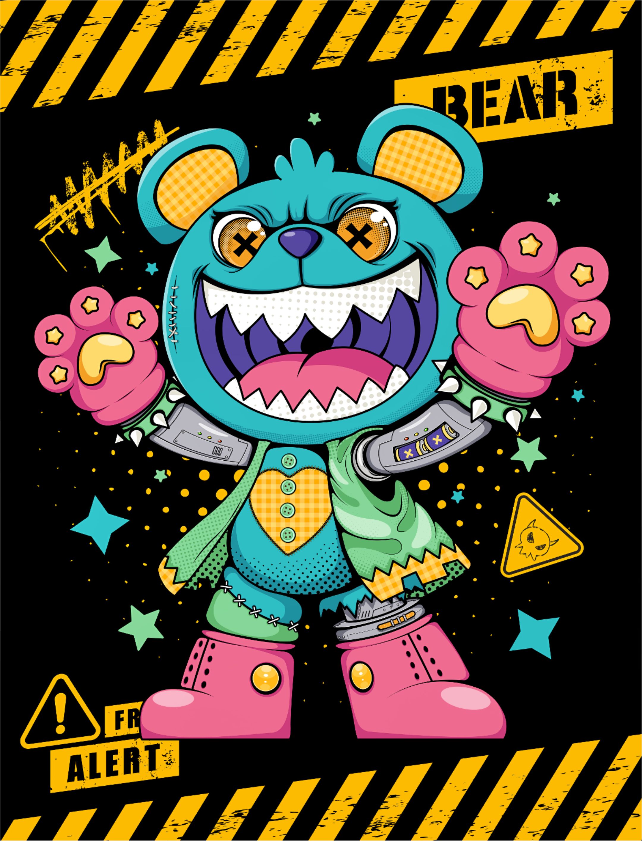 暴动小熊_原来是大鹅-站酷ZCOOL