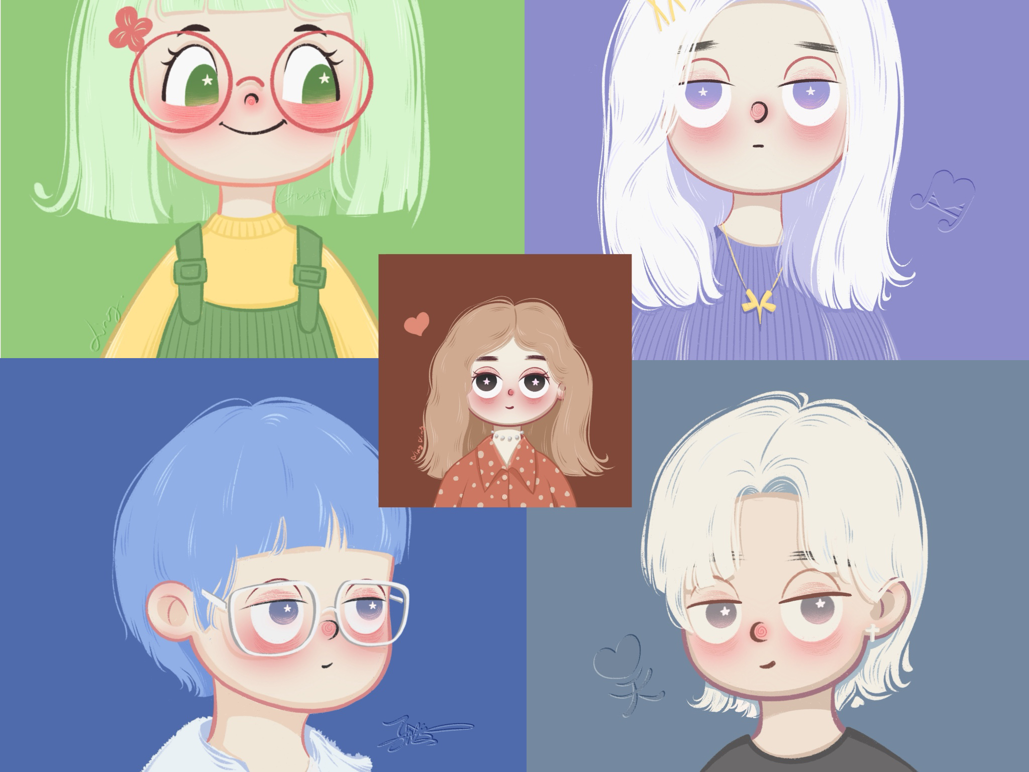 我和我的朋友们—一起换个头像吧_Zzo星星-站酷ZCOOL