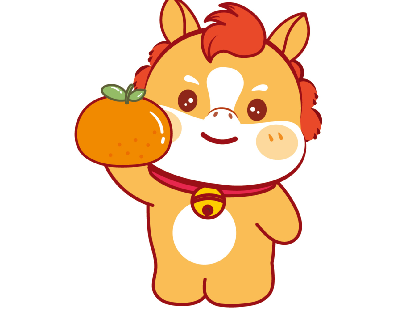 马年IP卡通可爱插画表情包图片小马驹_马生肖ip-站酷ZCOOL