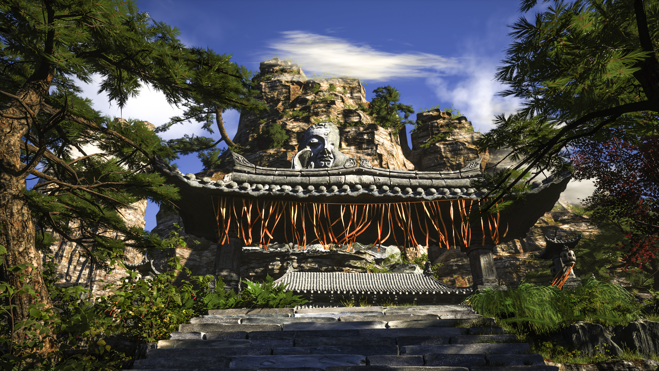 UE5悬崖古寺_RenlinYang-站酷ZCOOL