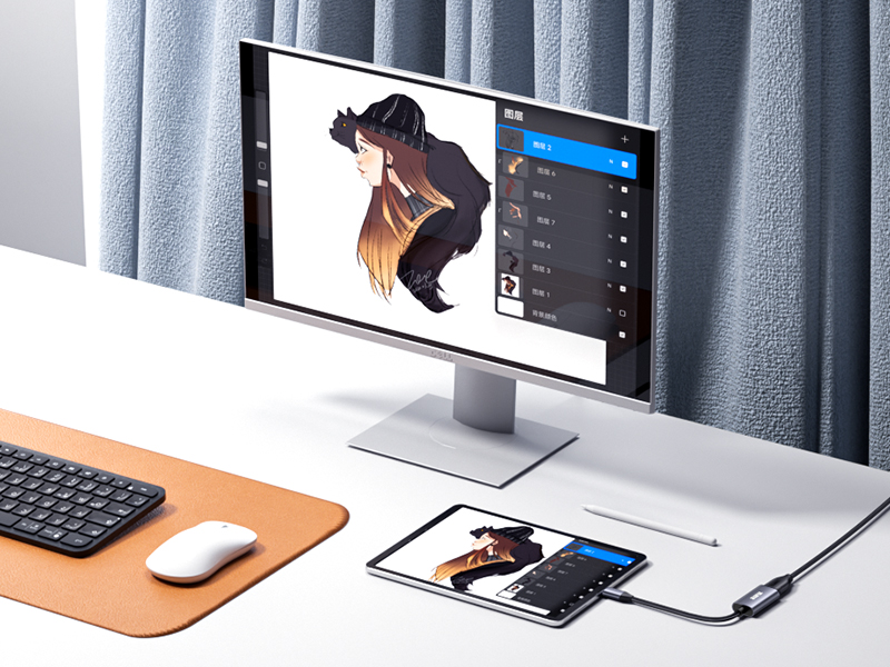 【Type-C转HDMI转换器】【USB百兆网卡】_水底月-站酷ZCOOL