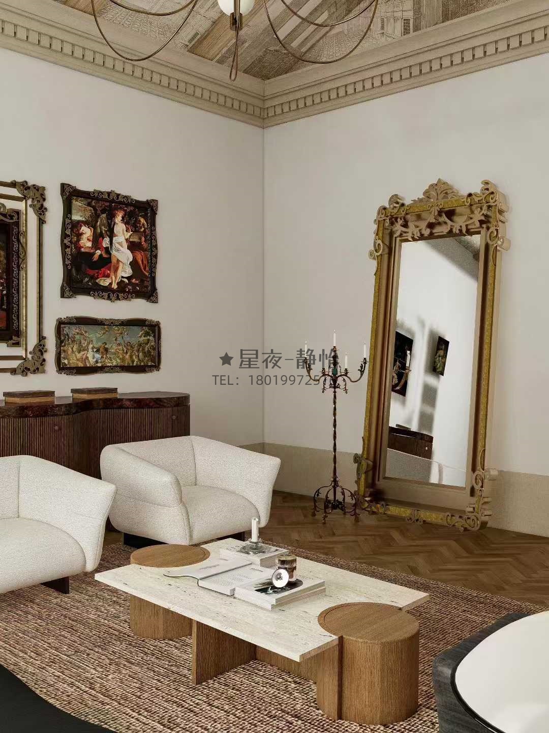 女装直播间场景 当法式复古遇上直播经济_静怡设计-站酷ZCOOL