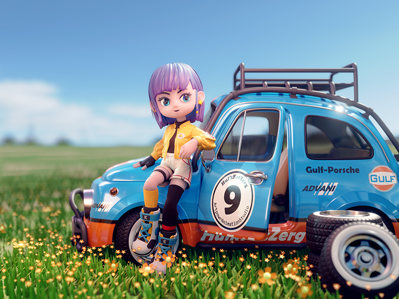 赛车少女的Blender创作全流程_浩克肥虫-站酷ZCOOL