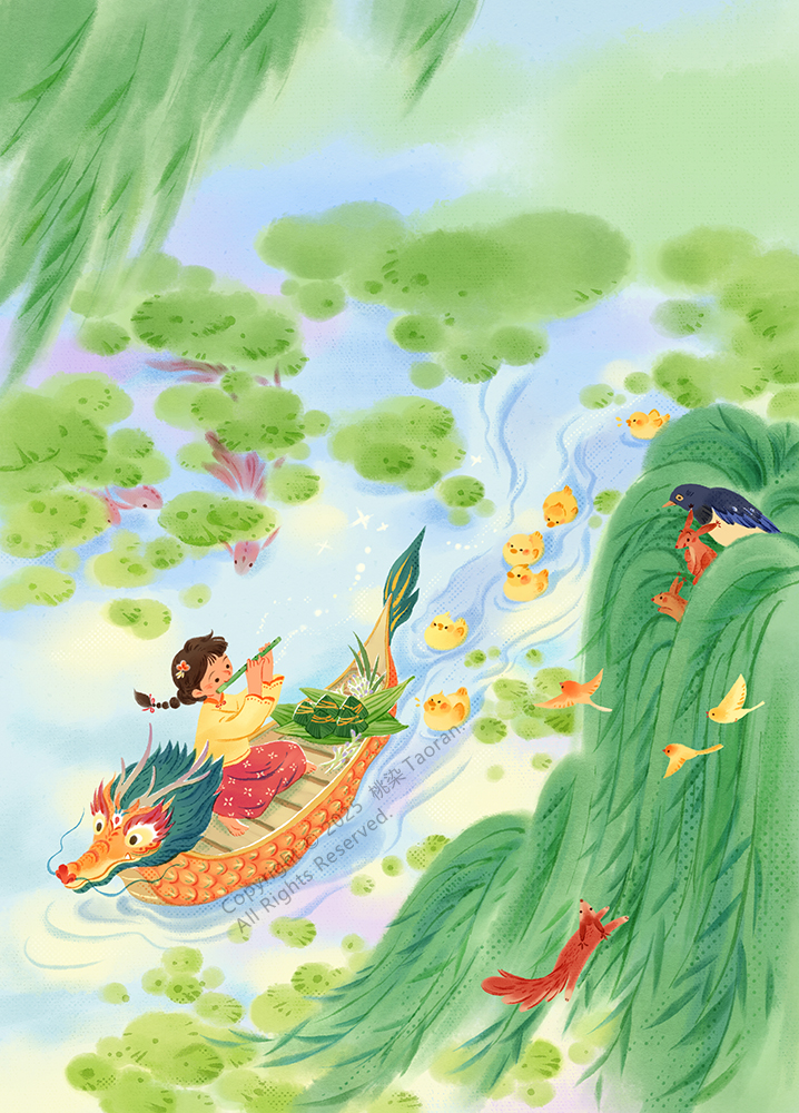 舟载一夏音_桃染Lin-站酷ZCOOL