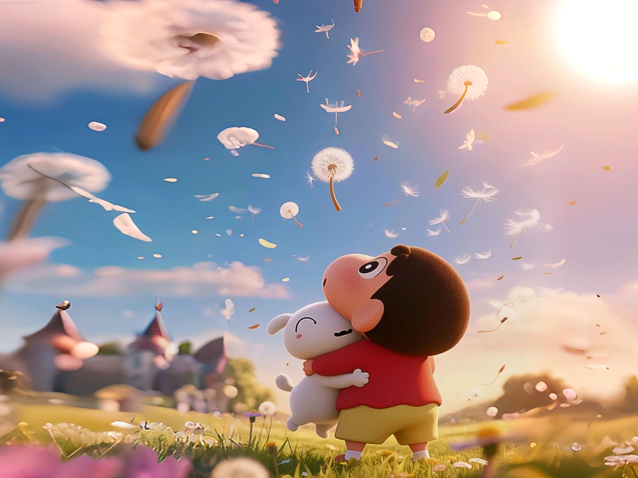 吉利银河E8壁纸-小新和小白蒲公英_猫尾酒馆-站酷ZCOOL