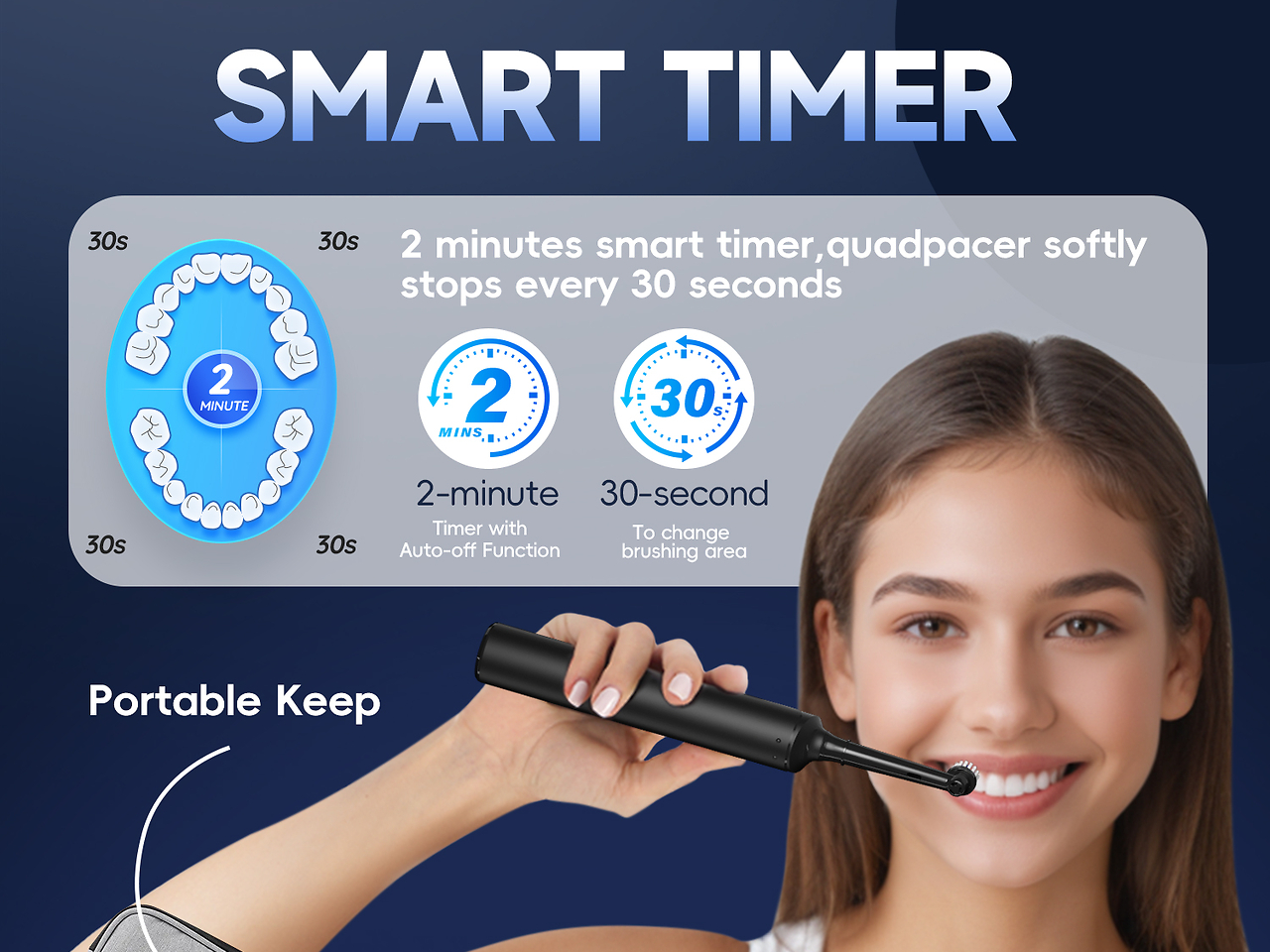 亚马逊跨境设计 电动牙刷 渲染 平面 小家电类目_深圳设计师Mia-站酷ZCOOL