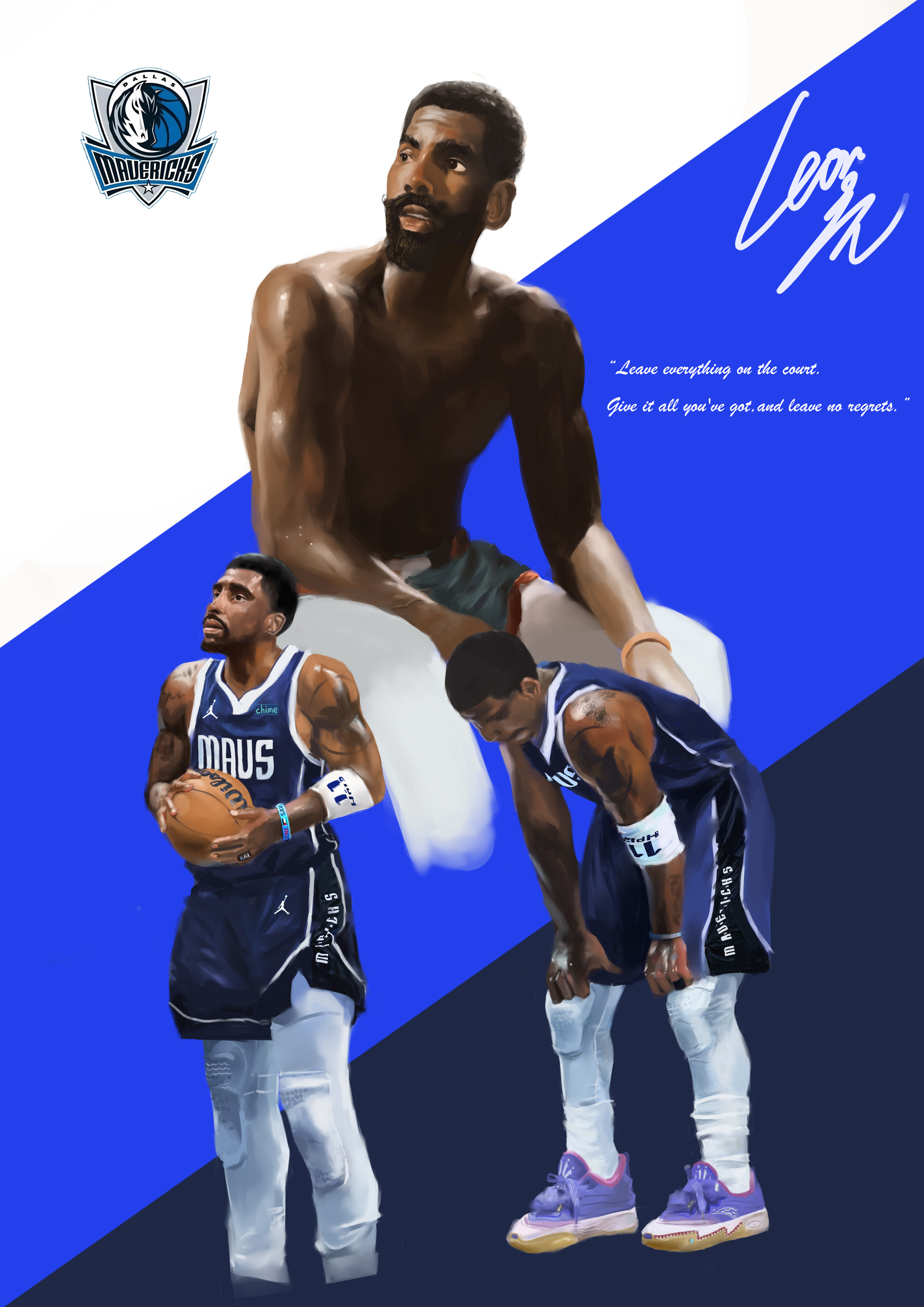 板绘厚涂-NBA人物志：凯里•欧文_Leon亮仔-站酷ZCOOL