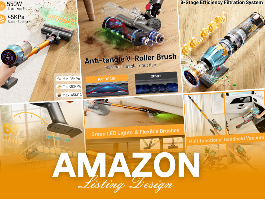 吸尘器 工具类-Amazon亚马逊主副图A+设计案例_亚马逊设计工作室-站酷ZCOOL