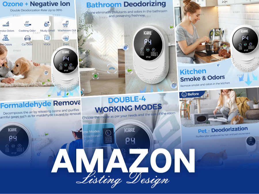 净化器 小家电-Amazon亚马逊主副图A+设计案例_亚马逊设计工作室-站酷ZCOOL