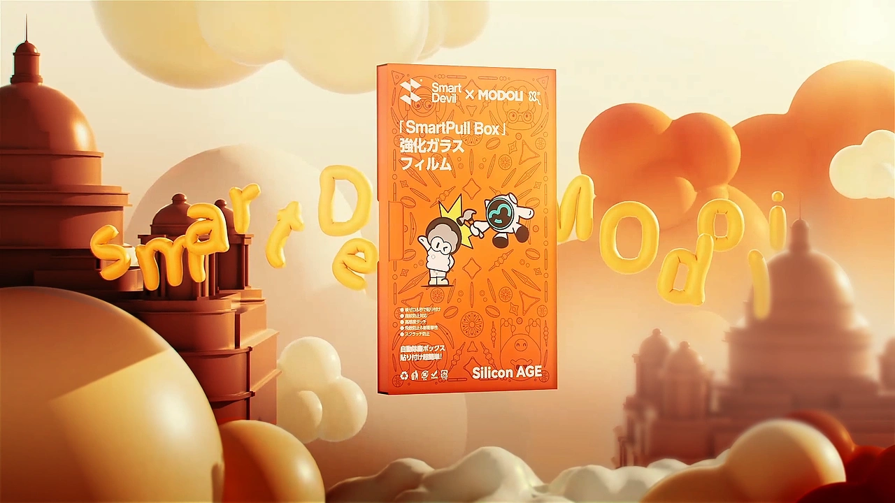 天工琢玉，屏纳山海-闪魔联动modoli-小魔盒创意广告_某乐-站酷ZCOOL