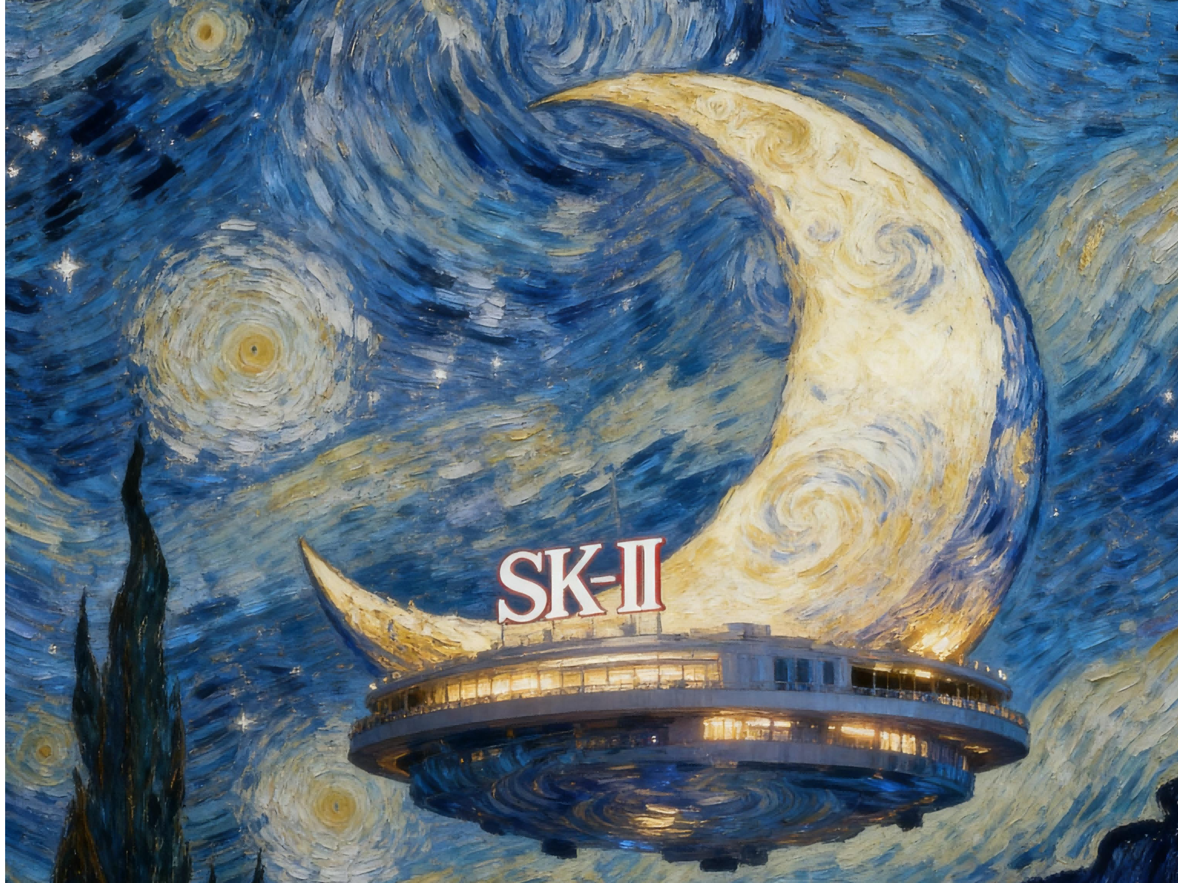 AIGC创意广告-SK-II 在《星月夜》里坐 “过山车”_智媒奇点AIGC-站酷ZCOOL