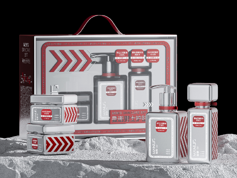 MANUO曼诺|男士护肤套装包装|包装全案设计_赵鹏丨ZhaoPeng-站酷ZCOOL