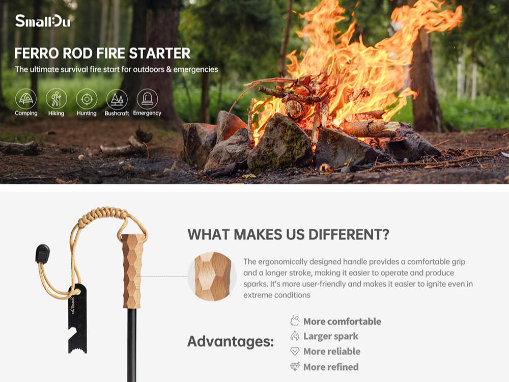 亚马逊打火棒产品拍摄主图A+美工排版设计_广州万物文化-站酷ZCOOL