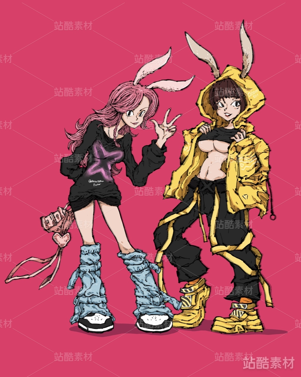 街头少女_Leleevil_素材库大全-站酷ZCOOL