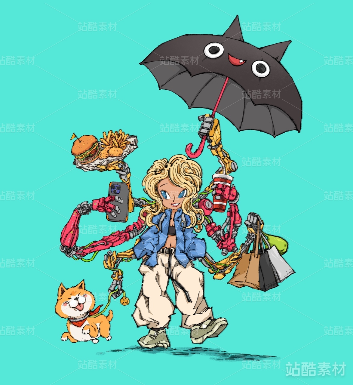 科技少女_Leleevil_素材库大全-站酷ZCOOL