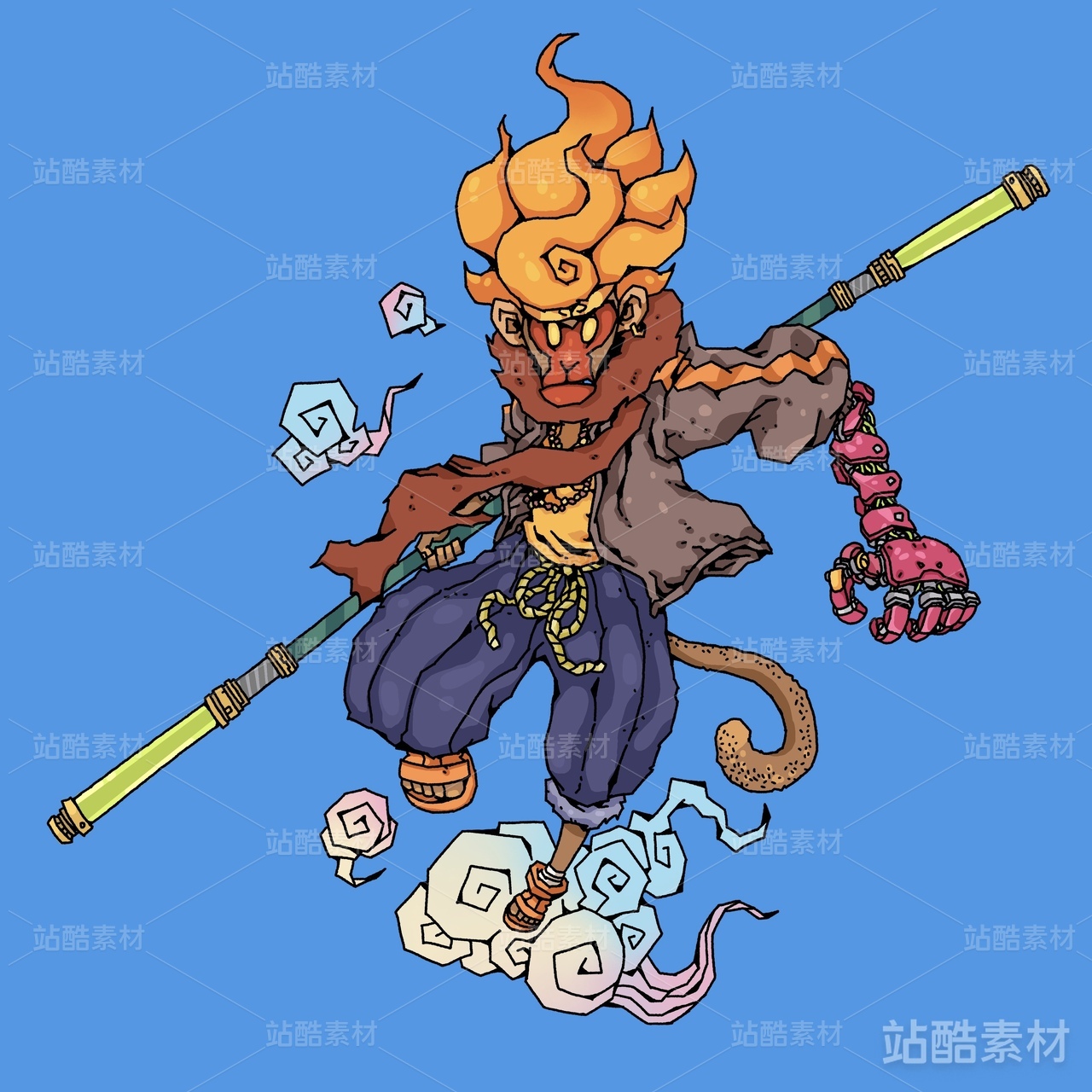 赛博悟空_Leleevil_素材库大全-站酷ZCOOL