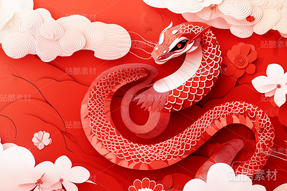 国风剪纸蛇-15_ROMAIN_6_站酷素材-图片_其他-站酷ZCOOL